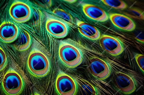 Premium Ai Image Exquisite Details An Intimate View Of Peacock