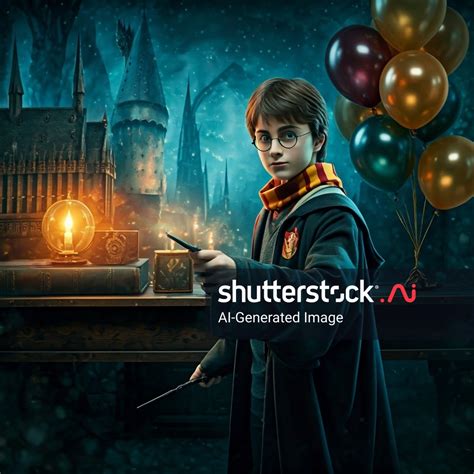 Harry Potter Character Hogwarts Backdrop Balloons Ai Generated Image 2554873387 Shutterstock