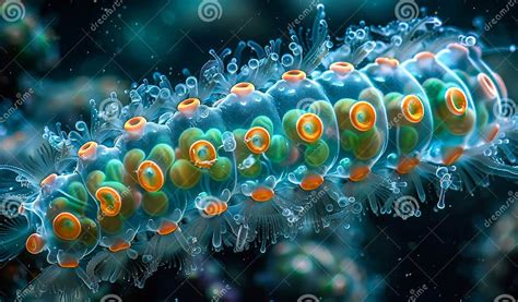 Microscopic View Of Single Celled Organism A Photorealistic View Of