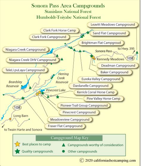 Sonora Pass Campground Map