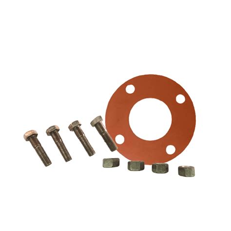 Gasket Flange Pack W Red Rubber Gaskets 18 And Zinc Plated Hardware