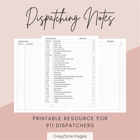 Dispatching Notes For 911 County City And Fireems Dispatchers Etsy