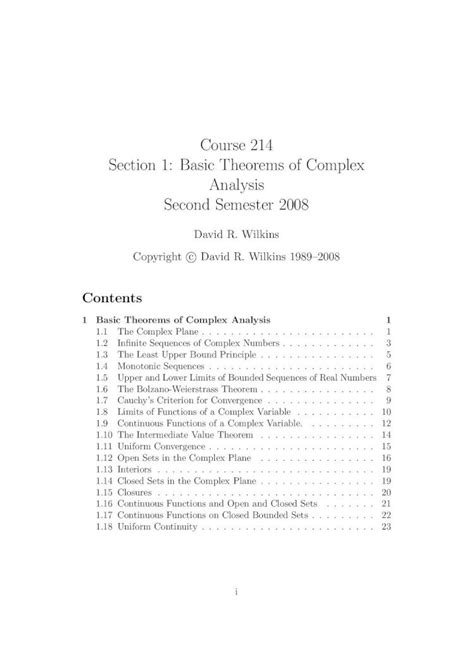 Pdf Basic Theorems In Complex Analysis Dokumentips