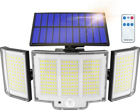 Faretto Led Da Esterno Solare 348led Faro Led Esterno Con Pannello