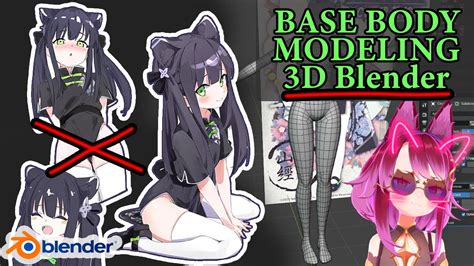 How I Model 3d Anime Base Body From Scratch In Blender ブルアカ Blue