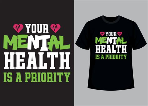Mental Health Priority Typography T Shirt Design 21471091 Vector Art At