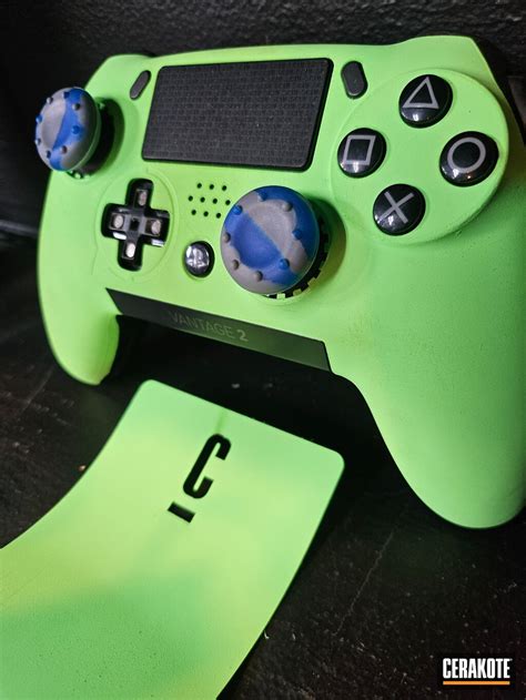 Parakeet Green Playstation Controller Cerakote