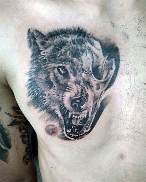 70 Cool Wolf Skull Tattoo Designs For Men Hyena Skull Tattoo Hyena