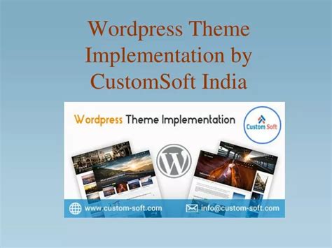 Ppt Wordpress Theme Implementation By Customsoft India Powerpoint Presentation Id 8306452