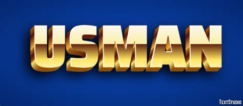 Usman Text Effect And Logo Design Name