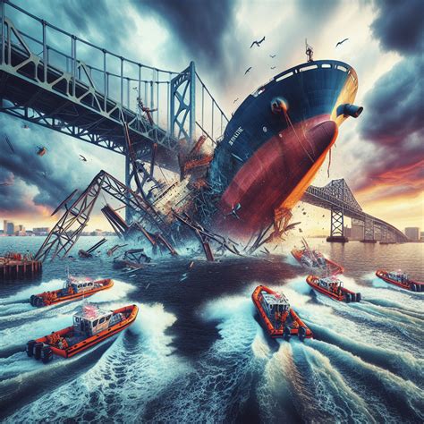 Bridge Collision Causes Cargo Ship Wreckage Clearance Operation To Full