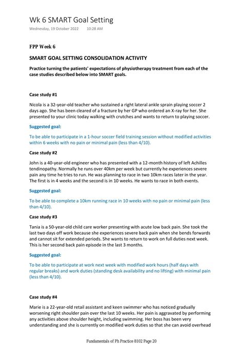 Fundamentals Of Physiotherapy Practice All Weeks Notes Phty8102