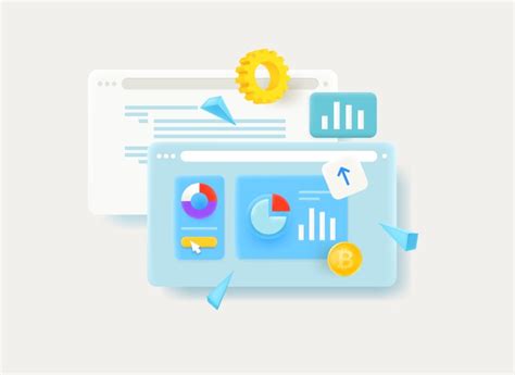 Browser Windows With Different Charts Internet Vector Image