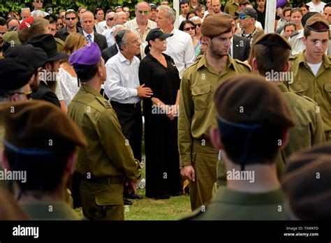 Stuart And Evie Steinberg From California Attend The Funeral Of Their