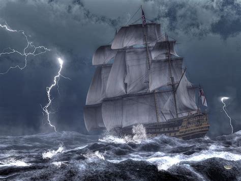 Sailing Ships Storm