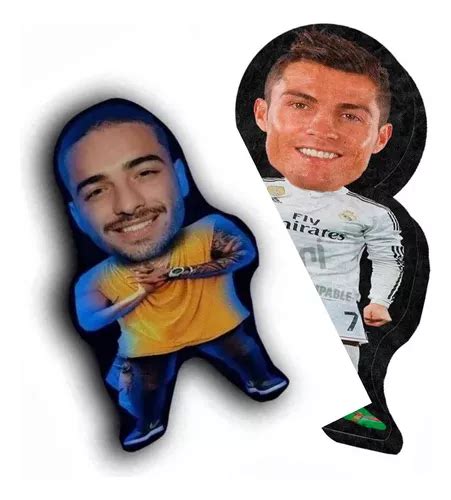 Mini Maluma Y Cr Cojín Decorativo 50 Cm Peluche Negro Maluma Y Cr7 Envío Gratis