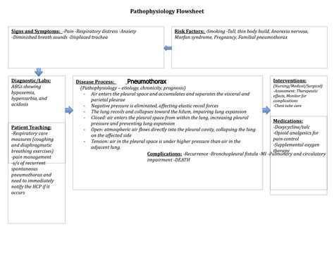 Pneumothorax Patho Lecure Notes From Class Pathophysiology