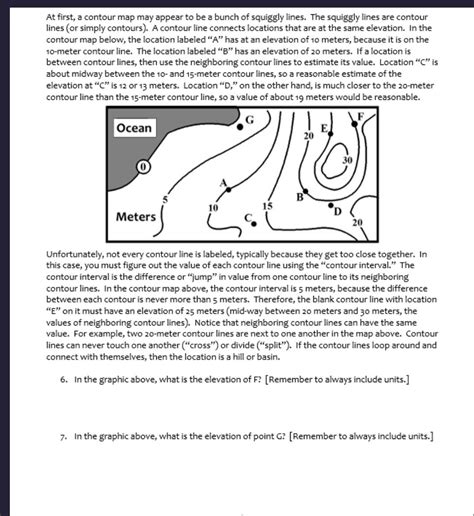 Solved At First A Contour Map May Appear To Be A Bunch Of Chegg