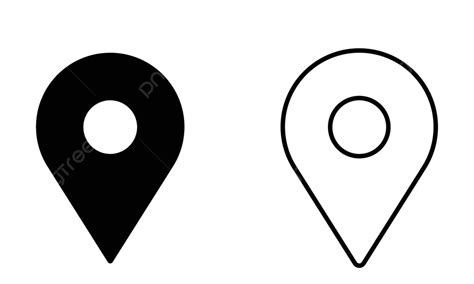 Black Map Pin Vector On White Background And Sign Flat Vector And Sign Flat Png And Vector