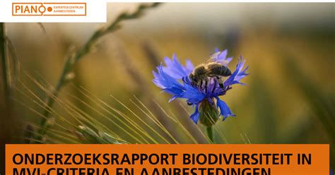 Biodiversiteit In De Mvi Criteria En In Aanbestedingen