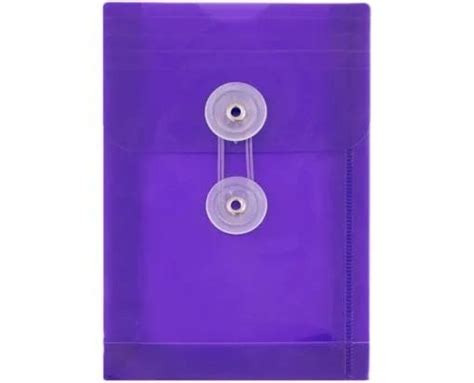 Plastic Envelopes Secure Button And String Closure