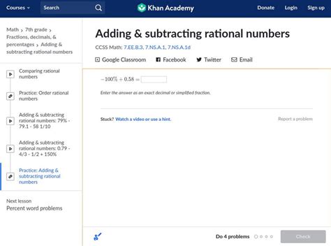 khan academy adding and subtracting rational numbers unknown type for