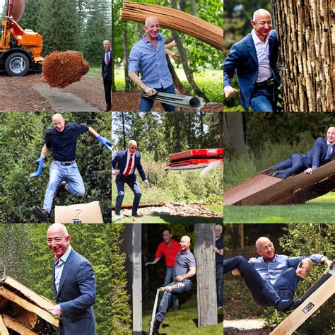 Jeff Bezos Falling Into A Woodchipper Photo Stable Diffusion Openart