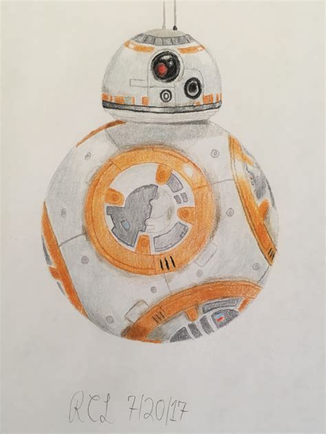 My Colored Pencil Drawing Of Bb 8 R Starwars