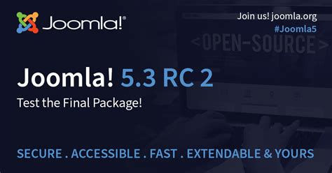 Joomla Joomla 530 Release Candidate 2 The Joomla Project Is Pleased To Announce The
