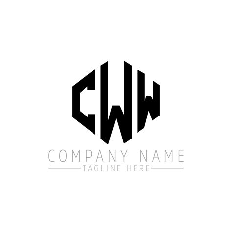 Cww Letter Logo Design With Polygon Shape Cww Polygon And Cube Shape