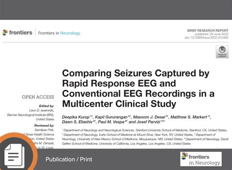 Comparing Seizures Captured By Rapid Response Eeg And Conventional Eeg Recordings In A