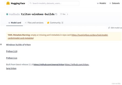 No Matching Distribution Found For Triton Python 安装 Triton库发生错误，找不到