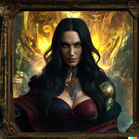 Dnd Character Portrait Human Warlock Dall·e Prompt Promptbase