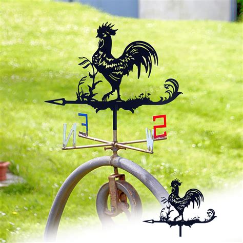Weather Vane Loviver Rooster Wind Direction Indicator Garden Cute
