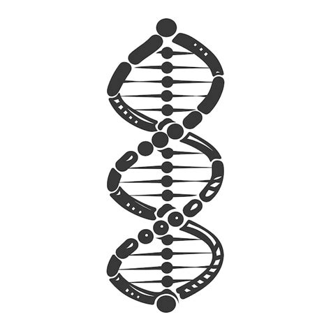 Símbolo De Mutación Del Adn Del Gen Silueta Sólo Color Negro Vector