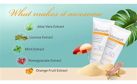 Maxisoft Sunscreen Lotion Spf 30 For Daily Use With Uva And Uvb