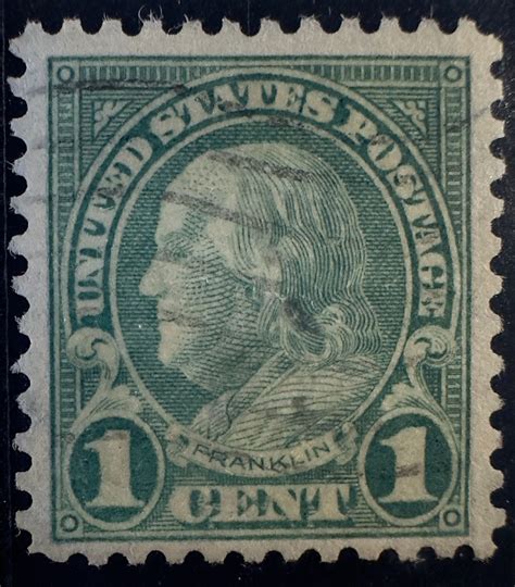 Us Scott 594 1923 1c Green With Psag Certificate Read Description