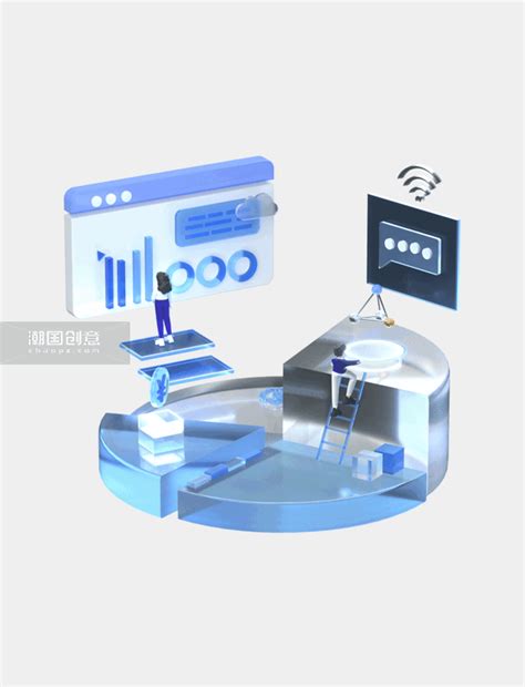商务办公3d立体网络信息科技感场景数据图表动图 花瓣网 商务办公3d立体网络信息科技感场景数据图表动图 花瓣网