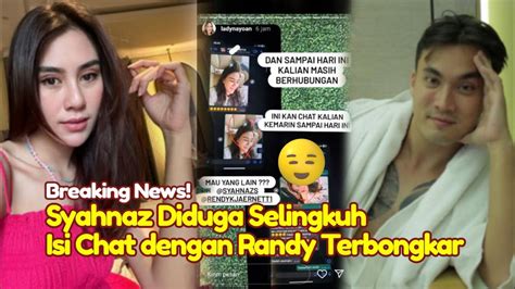 Breaking News Syahnaz Sadiqah Diduga Selingkuh Dengan Aktor Randy Kjarnett Isi Chat Terkuak