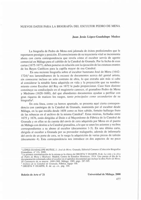 Pdf Nuevos Datos Para La Biografía Del Escultor Pedro De Mena