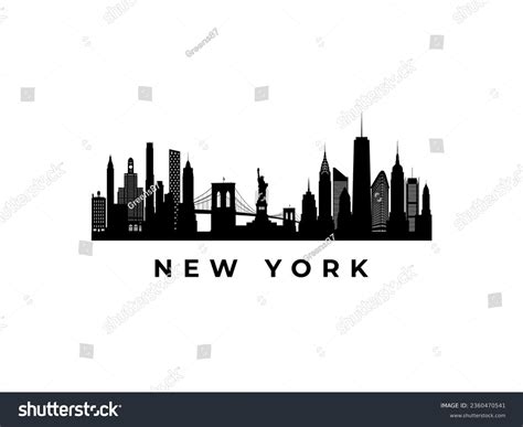 Nyc Skyline Logo 3300 Manhattan Skyline Stock Illustrations