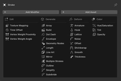 Classic Modifier Menu Blender 40