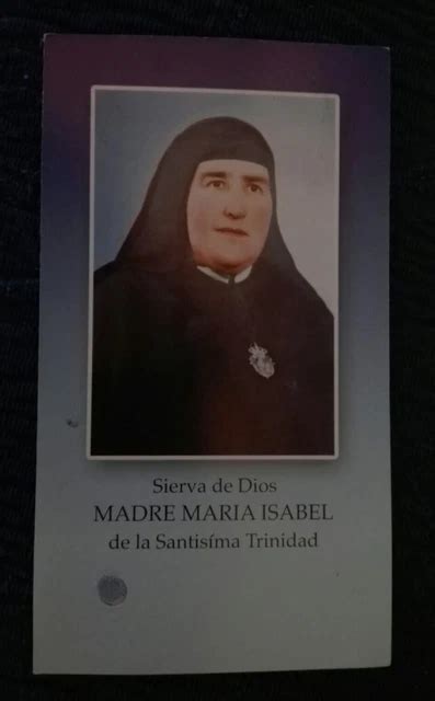 Relic Of Mother Maria Isabel De La Santísima Trinidad Spanish Relic Santino £13 20 Picclick Uk