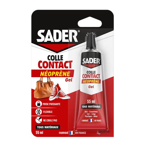 Colle Dassemblage Gel Néoprène Gel Multi Usages Sader 55ml Beige Leroy Merlin