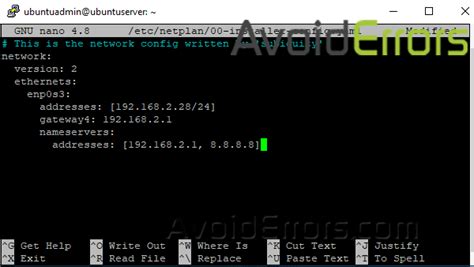 Assign A Static IP Address To Ubuntu LTS AvoidErrors