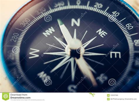 Compass On Blue World Map Stock Image 22514737