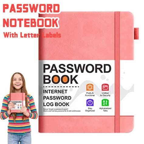 Color Coded Password Manager Letter Labels Notebook Password Log Internet Accounts Secure