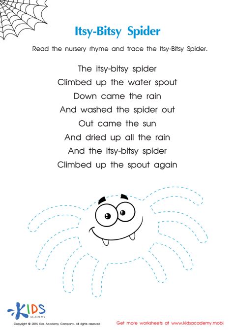 Itsy Bitsy Spider Printable Free