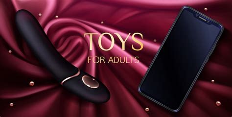 Free Vector Sex Toys Dildo And Smartphone For Adults Vibrator For