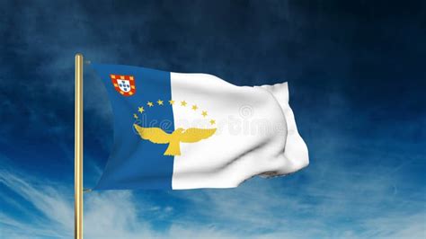 Hd Of The Flag Of The Azores Stock Video Video Of Design Banner